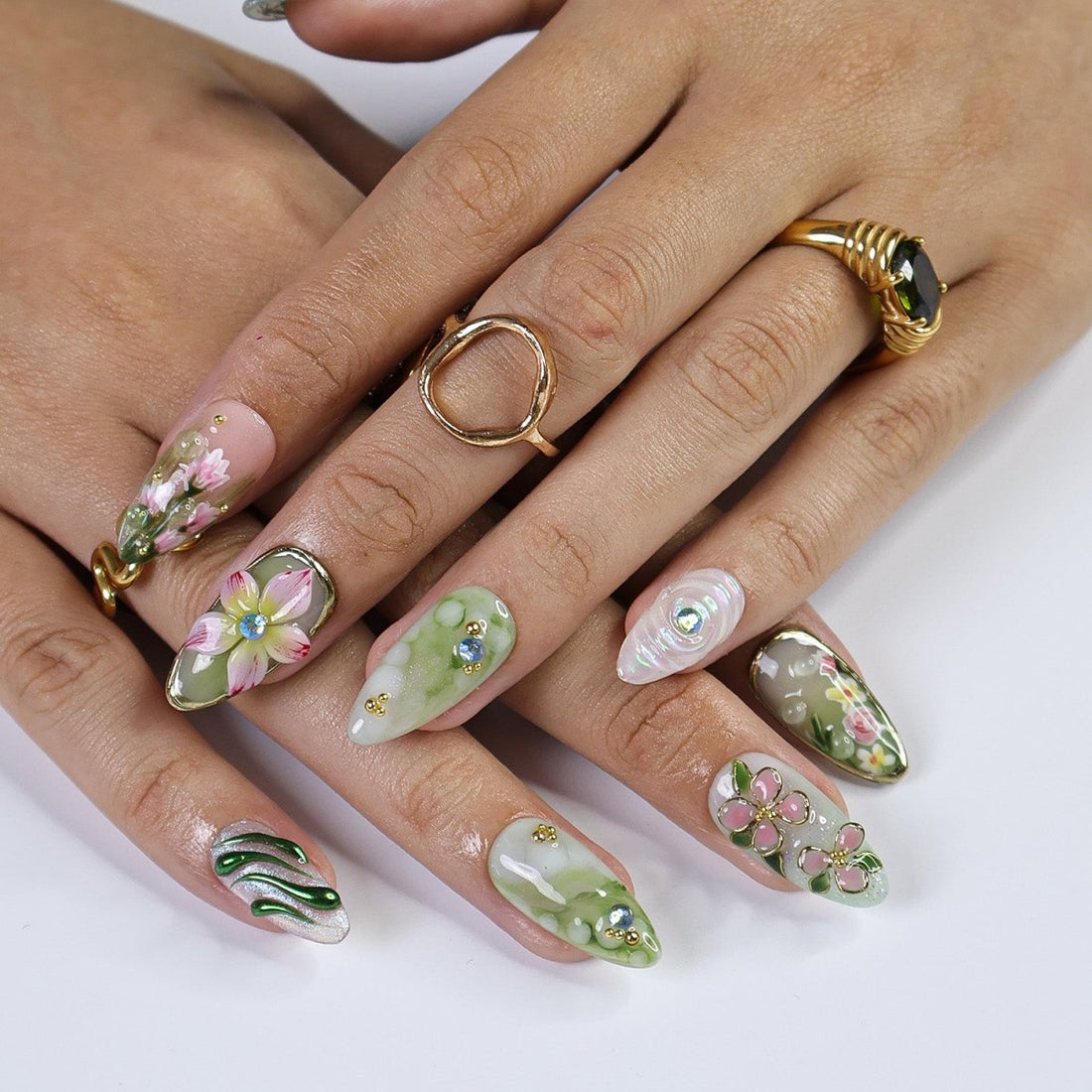 Elyora| Handmade Press On Nails by lilynailsart.co – LILY NAILS ART