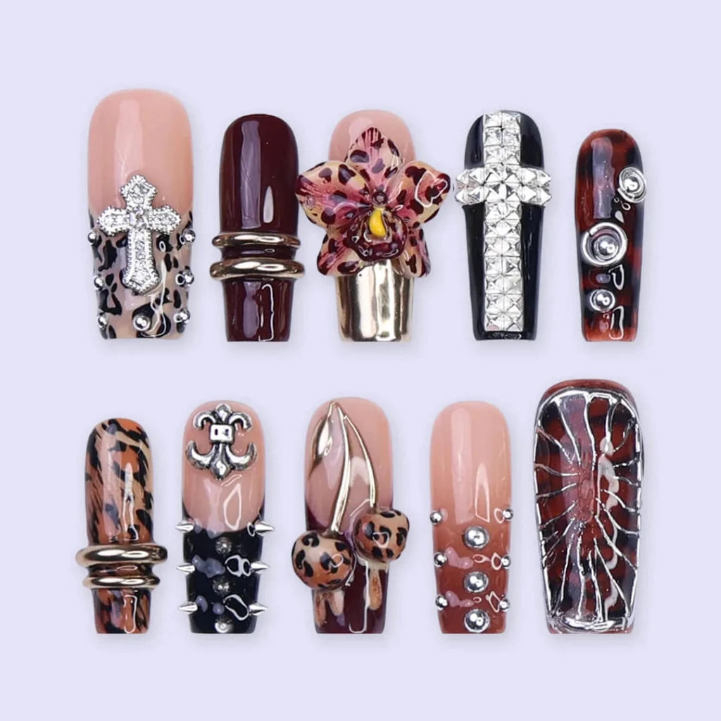 Gilded Savage | Handmade Press On Nails by lilynailsart.co – LILY NAILS ART